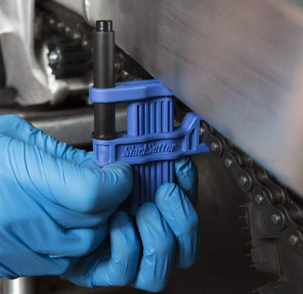 Chain slack setter tool - accurately and quickly measures chain slack